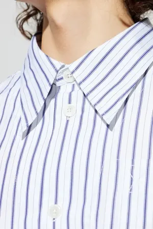 AMI Paris Shirt With Stripe Pattern - White