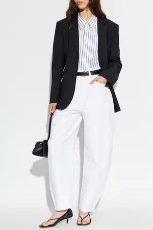 Ami Wool Blazer With Single Vent - Black