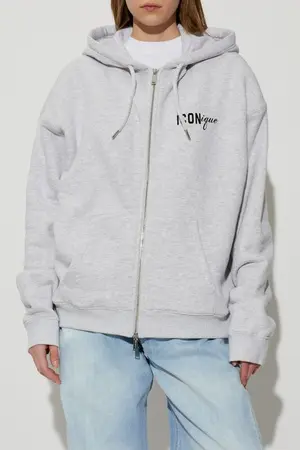 Dsquared2 Hooded Zip-up Sweatshirt - Grey