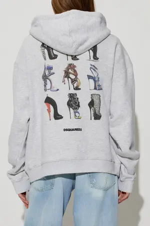 Dsquared2 Hooded Zip-up Sweatshirt - Grey