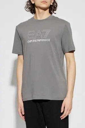 EA7 T-shirt With Printed Logo - Grey