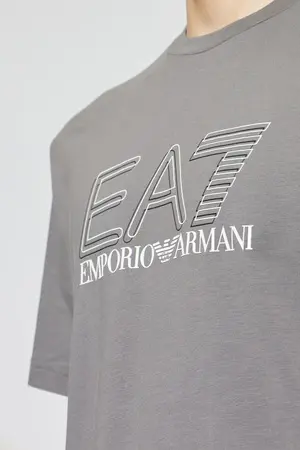 EA7 T-shirt With Printed Logo - Grey