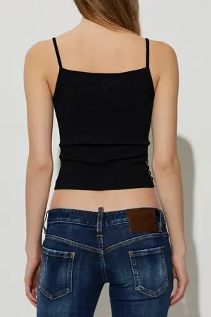 Dsquared2 Top With Decorative Side Cutouts - Black