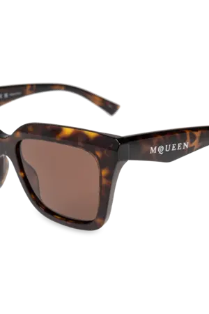 Alexander McQueen Rectangular Sunglasses - Brown
