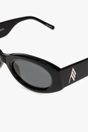 Attico Linda Farrow X Oval Sunglasses - Black