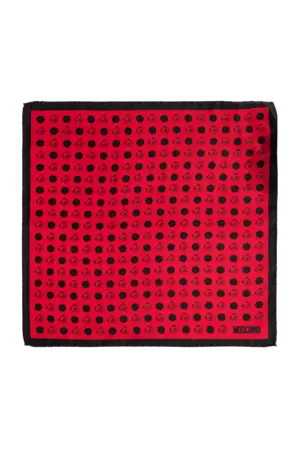 Moschino Silk Pocket Square - Red
