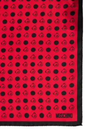 Moschino Silk Pocket Square - Red