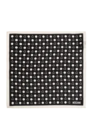Moschino Silk Pocket Square - Black