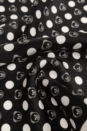 Moschino Silk Pocket Square - Black