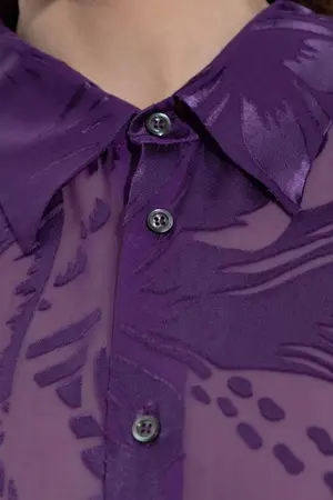 Dsquared2 Transparent Shirt With Decorative Pattern