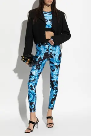 Versace Short Top With Long Sleeves - Blue