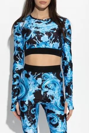 Versace Short Top With Long Sleeves - Blue