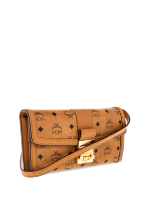 Mcm Tracy Wallet On A Chain - Brown