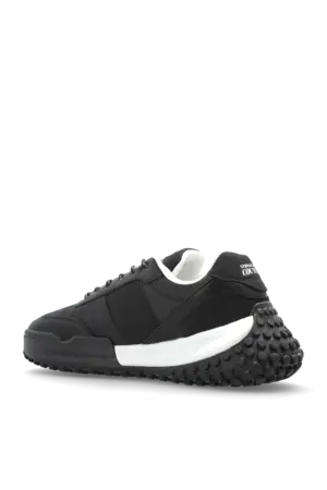 Versace Logo Printed Sneakers - Black
