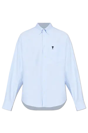 Ami Shirt With Embroidered Logo - Blue