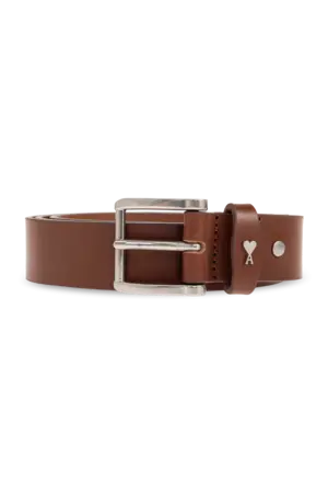AMI Paris Wide Leather Belt