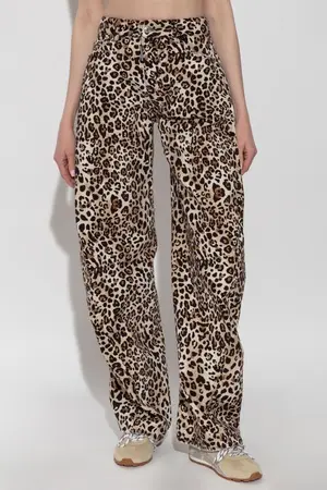 Dsquared2 Animal Print Wide Leg Trousers