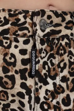 Dsquared2 Animal Print Wide Leg Trousers