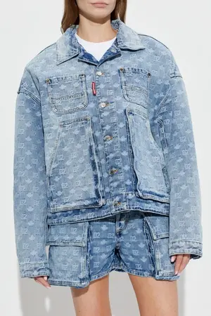 Dsquared2 Monogram Denim Trucker Jacket