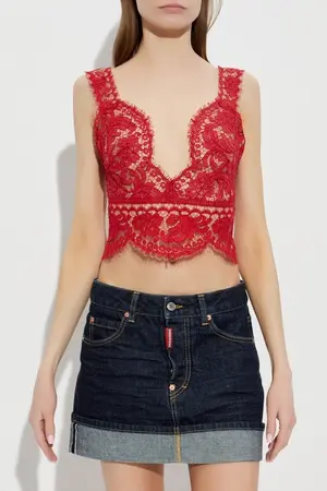 Dsquared2 Cropped Lace Top