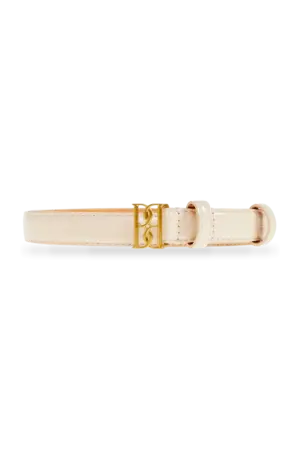 BY MALENE BIRGER Marlos Leather Belt - Cream