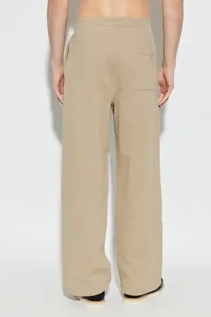 AMI Paris Wide-leg Sweatpants - Beige