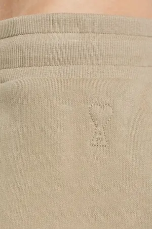 AMI Paris Wide-leg Sweatpants - Beige