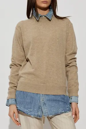 Acne Studios Mixed-fabric Sweater - Beige