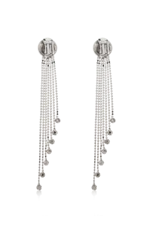 Alessandra Rich Crystal Clip-on Dangle Earrings