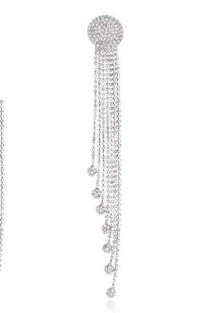 Alessandra Rich Crystal Clip-on Dangle Earrings