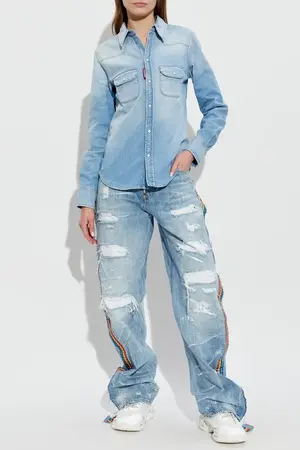 Dsquared2 Loose Twist Jeans - Blue