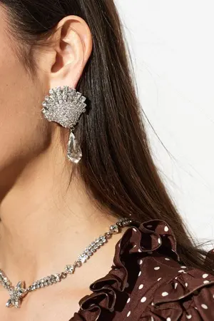 Alessandra Rich Crystal Clip-on Earrings