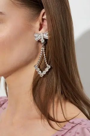 Alessandra Rich Crystal Clip-on Earrings