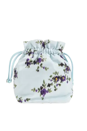 GANNI Floral Motif Pouch - Blue