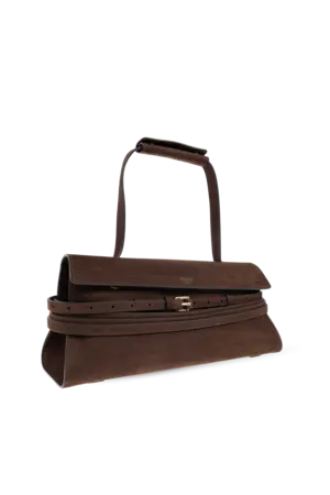 Moschino Suede Shoulder Bag - Brown