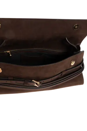 Moschino Suede Shoulder Bag - Brown
