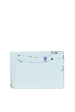 GANNI Card Case With Floral Motif - Blue