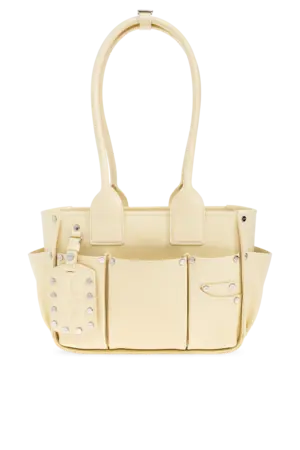 GANNI Top Handle Bag - Cream