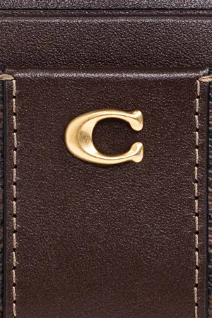 COACH Leather Card Holder - Brown