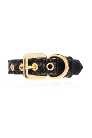 Versace Small Dog Collar With Barocco Print - Black