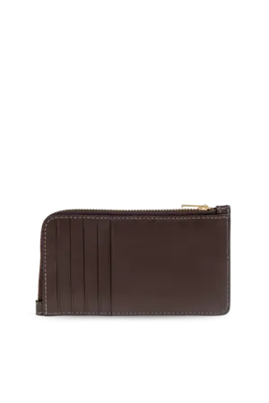 COACH Leather Card Holder - Brown