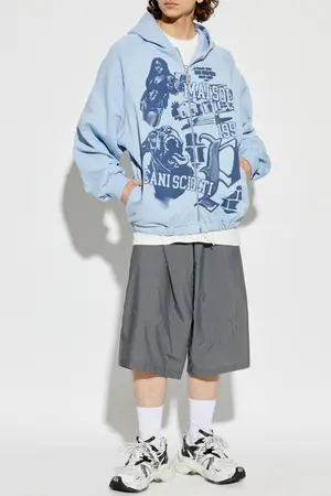 PDF Printed Zip-up Cotton Hoodie