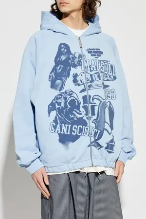 PDF Printed Zip-up Cotton Hoodie