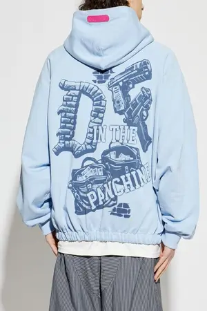 PDF Printed Zip-up Cotton Hoodie