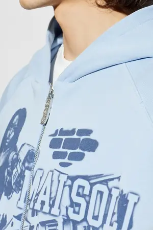 PDF Printed Zip-up Cotton Hoodie