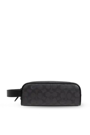 COACH Cosmetic Bag With Logo - Black