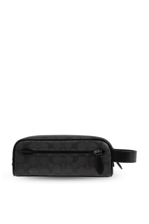 COACH Cosmetic Bag With Logo - Black