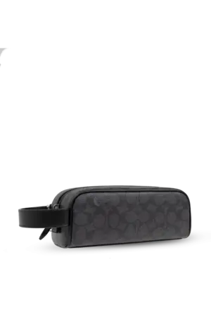 COACH Cosmetic Bag With Logo - Black