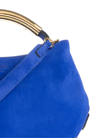 Moschino Suede Handbag - Blue