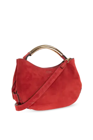 Moschino Suede Handbag - Red